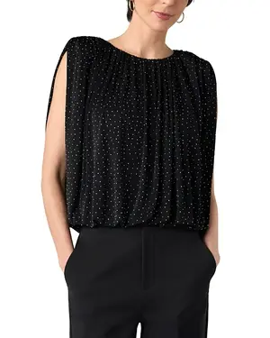 LIVERPOOL Sleeveless Draped Knit Top