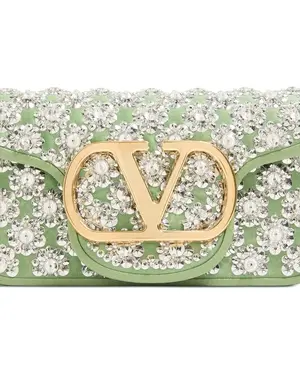 Valentino Garavani Small Sequin Flower Shoulder Bag