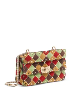 Valentino Garavani Small Studded Suede Shoulder Bag