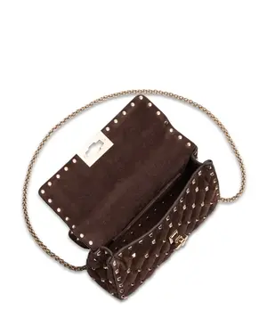 Valentino Garavani Rockstud Spike Small Suede Shoulder Bag