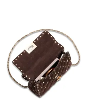 Valentino Garavani Rockstud Spike Small Suede Shoulder Bag