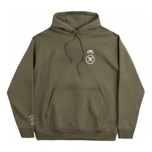 Nike X Yuto Graphic Fleece Pullover Hoodie 'medium Olive - Medium Olive/white