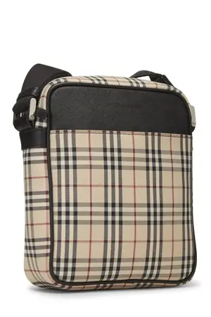 Burberry Jacquard House Check Vertical Camera Bag