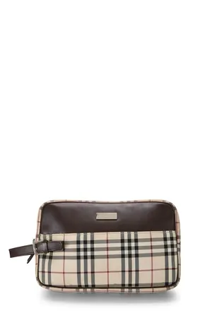 Burberry House Check Toiletry Pouch - Brown