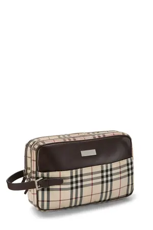 Burberry House Check Toiletry Pouch - Brown