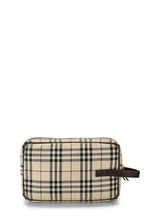 Burberry House Check Toiletry Pouch - Brown