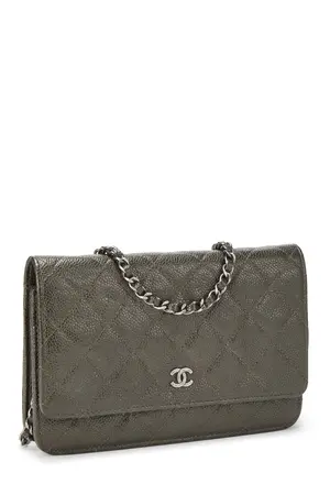 Chanel Caviar Classic Quilted Wallet On Chain