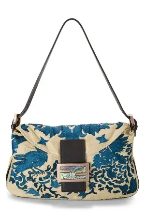 Fendi Multicolor Canvas Embroidered Shoulder Bag - Multi