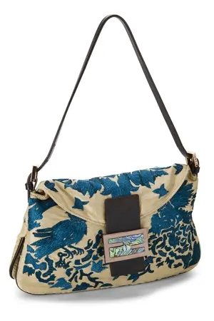 Fendi Multicolor Canvas Embroidered Shoulder Bag