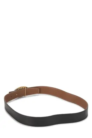 Hermès Black Reversible Evelyne Belt 80