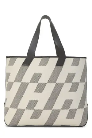 Hermès Cabas H En Biais Tote 40 - Black