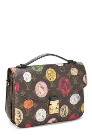 LOUIS VUITTON Fornasetti X Black Monogram Canvas Pochette Metis