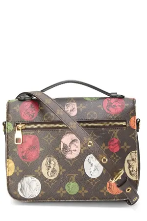 LOUIS VUITTON Fornasetti X Black Monogram Canvas Pochette Metis