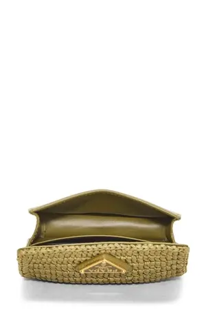 Prada Raffia Card Holder On Strap