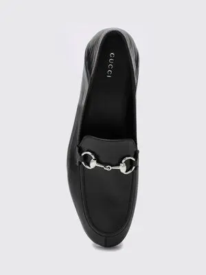 Gucci Jordaan Smooth Leather Loafers With Gold-tone Horsebit Detail - Black