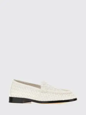 Bottega Veneta Silenzio Intrecciato Lambskin Loafers - Cream