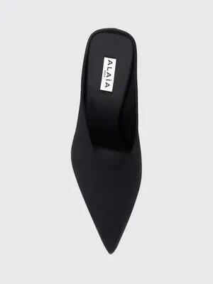 ALAIA Satin Wedge Mules Alaia With Mid Heel And Almond Toe