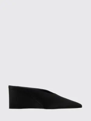 ALAIA Alaia Satin Wedge Mules - Black