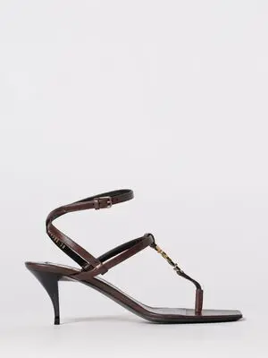 Saint Laurent Leather Sandal - Brown