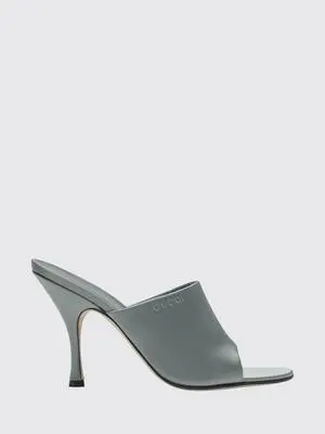 Gucci Satin Heeled Mules - Green
