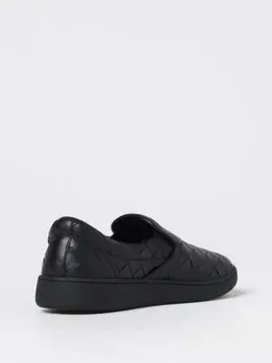 Bottega Veneta Woven Leather Slip-on Sneakers - Black