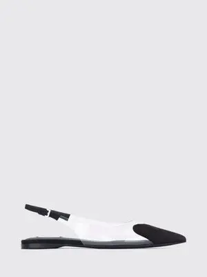ALAIA Alaia Le Cå“ur Raffia Slingback Ballet Flats With Almond Toe And Strap - Black