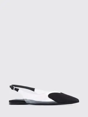 ALAIA Alaia Le Cå“ur Raffia Slingback Ballet Flats With Almond Toe And Strap