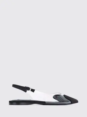 ALAIA Alaia Le Cå“ur Raffia Slingback Ballet Flats With Almond Toe And Strap