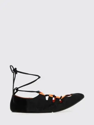 ALAIA Alaia Lace-up Ballerina Flats - Black