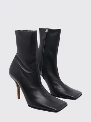 ALAIA Alaia Smooth Leather Ankle Boots With A Square Toe And High Stiletto Heel