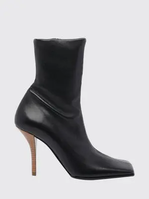 Alaïa Leather Ankle Boots - Black