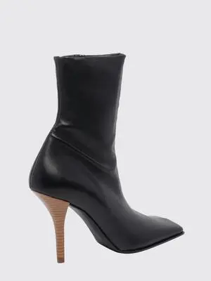 Alaïa Leather Ankle Boots - Black