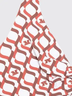 Max Mara Monogram Print Halterneck Bikini Top - Red