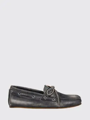 Gucci Leather Boat Loafers - Black