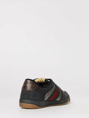Gucci Gg Fabric And Leather Screener Sneakers