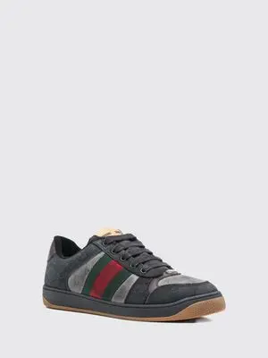 Gucci Gg Fabric And Leather Screener Sneakers