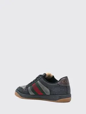 Gucci Gg Fabric And Leather Screener Sneakers