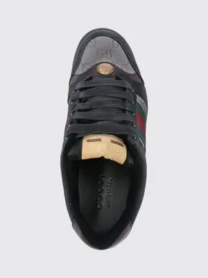 Gucci Gg Fabric And Leather Screener Sneakers