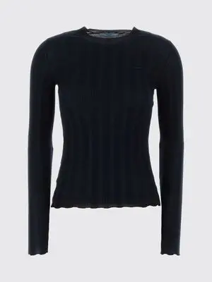 Prada Ribbed Wool Blend Sweater - Blue