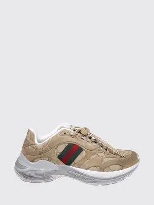 Gucci 2.0 Sneakers In Suede And Gg Jacquard Canvas - Multicolor
