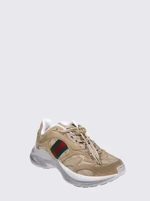 Gucci Suede And Gg Jacquard Canvas 2.0 Sneakers - Multicolor