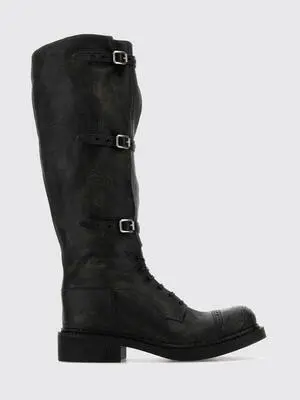 Miu Miu Knee High Boots With Buckle Detail - Black