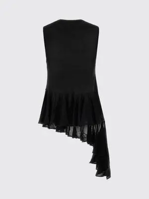 Alaïa Asymmetrical Knit Top - Black