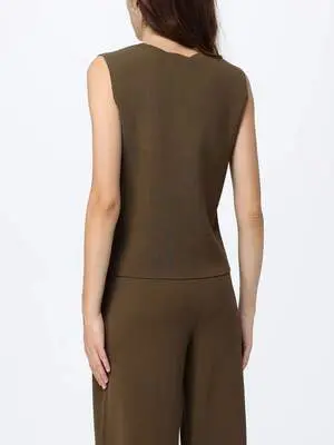 Max Mara Single-breasted Tailored Vest - Green
