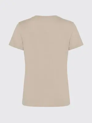 Max Mara Cotton T-shirt With Monogram And Patch Pocket