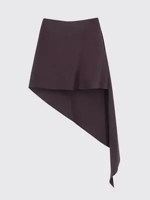 ALAIA Alaia Asymmetrical Mini Skirt In Viscose And Paper Blend