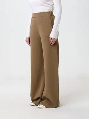 Max Mara High-waisted Wide-leg Knit Wool Trousers - Brown