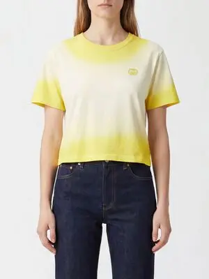 Gucci Tie-dye Cotton T-shirt With Gg Monogram Pattern - Yellow