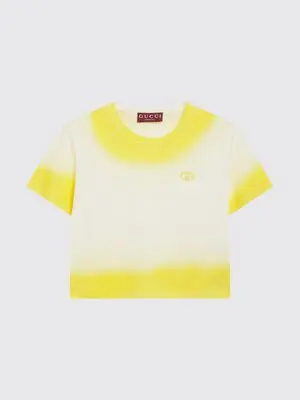 Gucci Tie-dye Cotton T-shirt With Gg Monogram Pattern