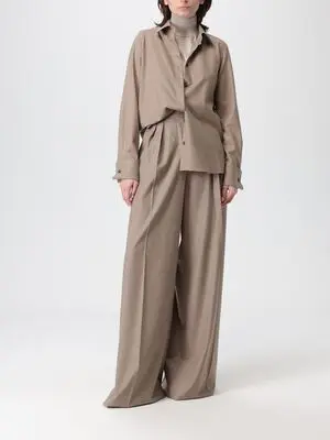 Max Mara Button-up Shirt In Cashmere Blend - Gray